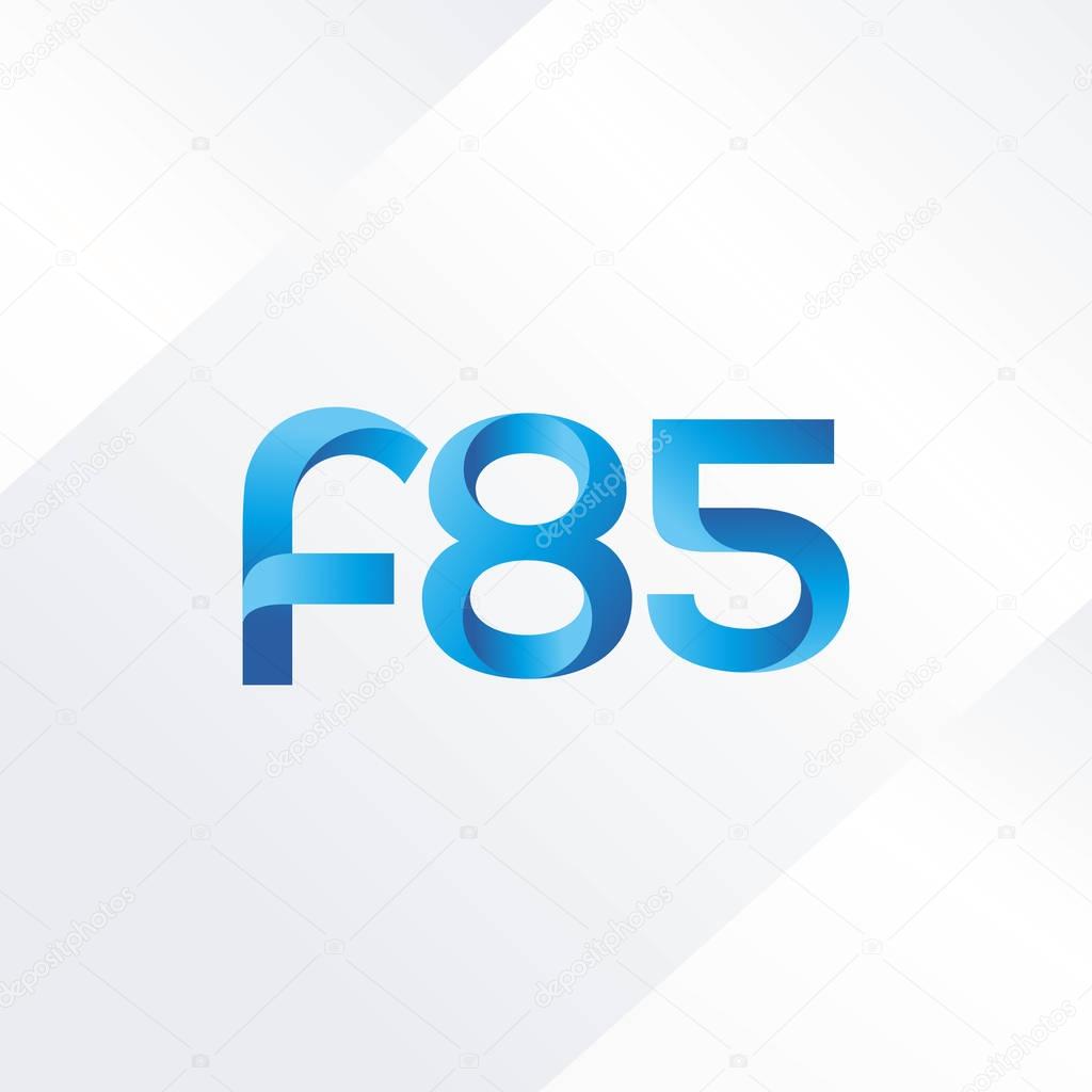 Logotipo de letra y número F85 2022