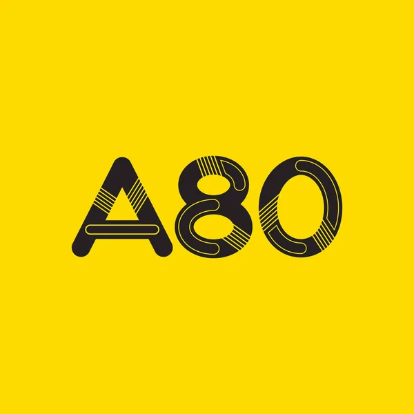 Logotipo de letra y número A80 2025