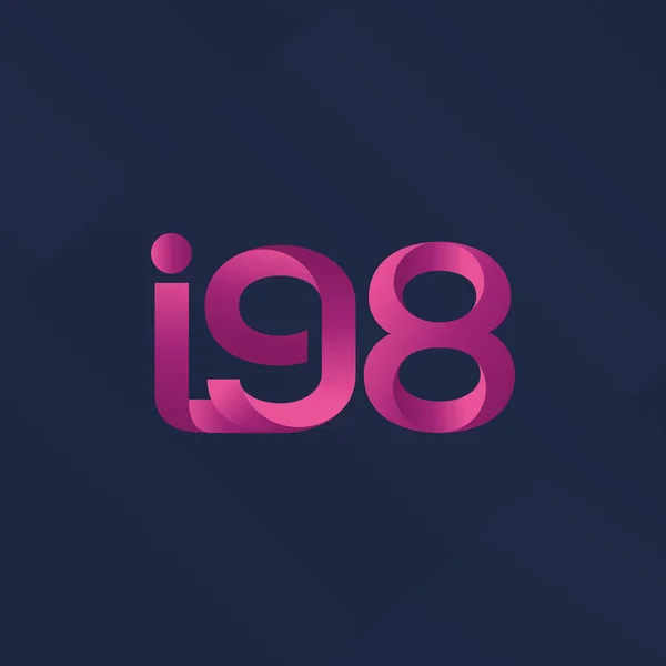 098 Joint Letter Numbers Logo Vector Illustration — Stock Vector ...