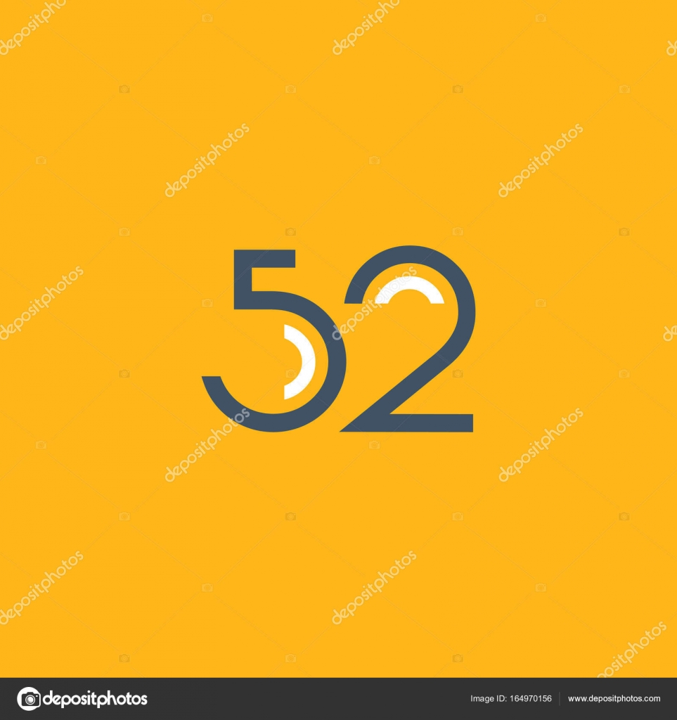 Round number 52 logo Stock Vector by ©brainbistro 164970156