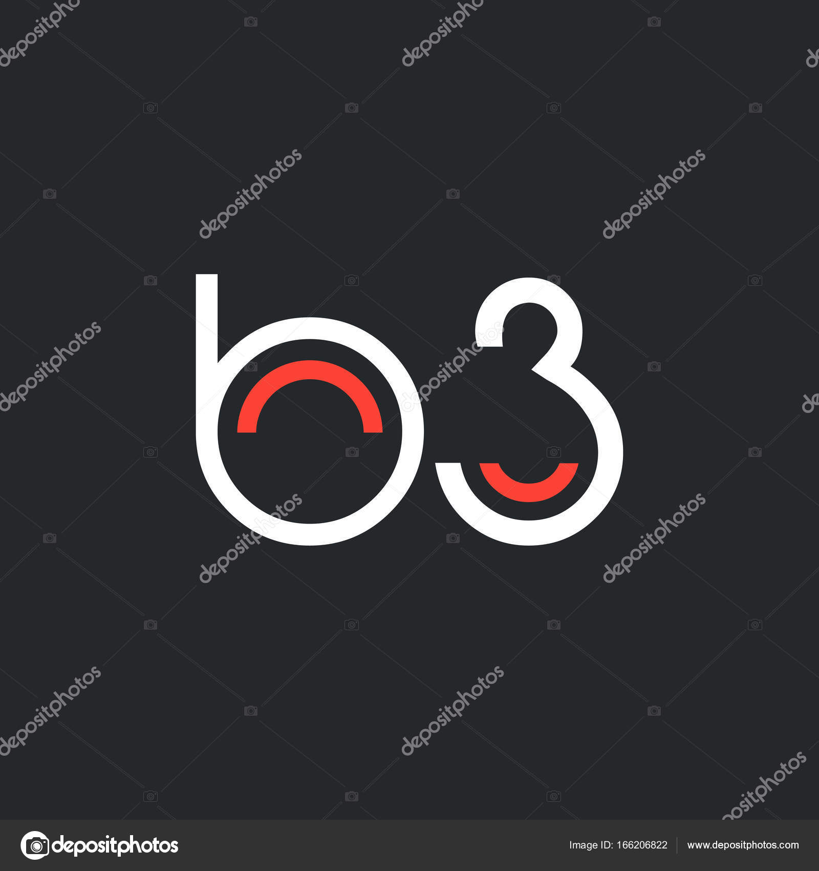 Okrągłe logo logo B3 Stock Vector by ©brainbistro 166206822