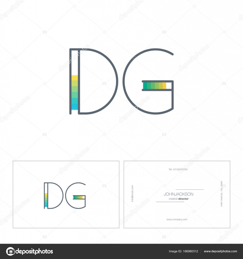 Line joint letters logo DG — Stock Vector © brainbistro #166980312