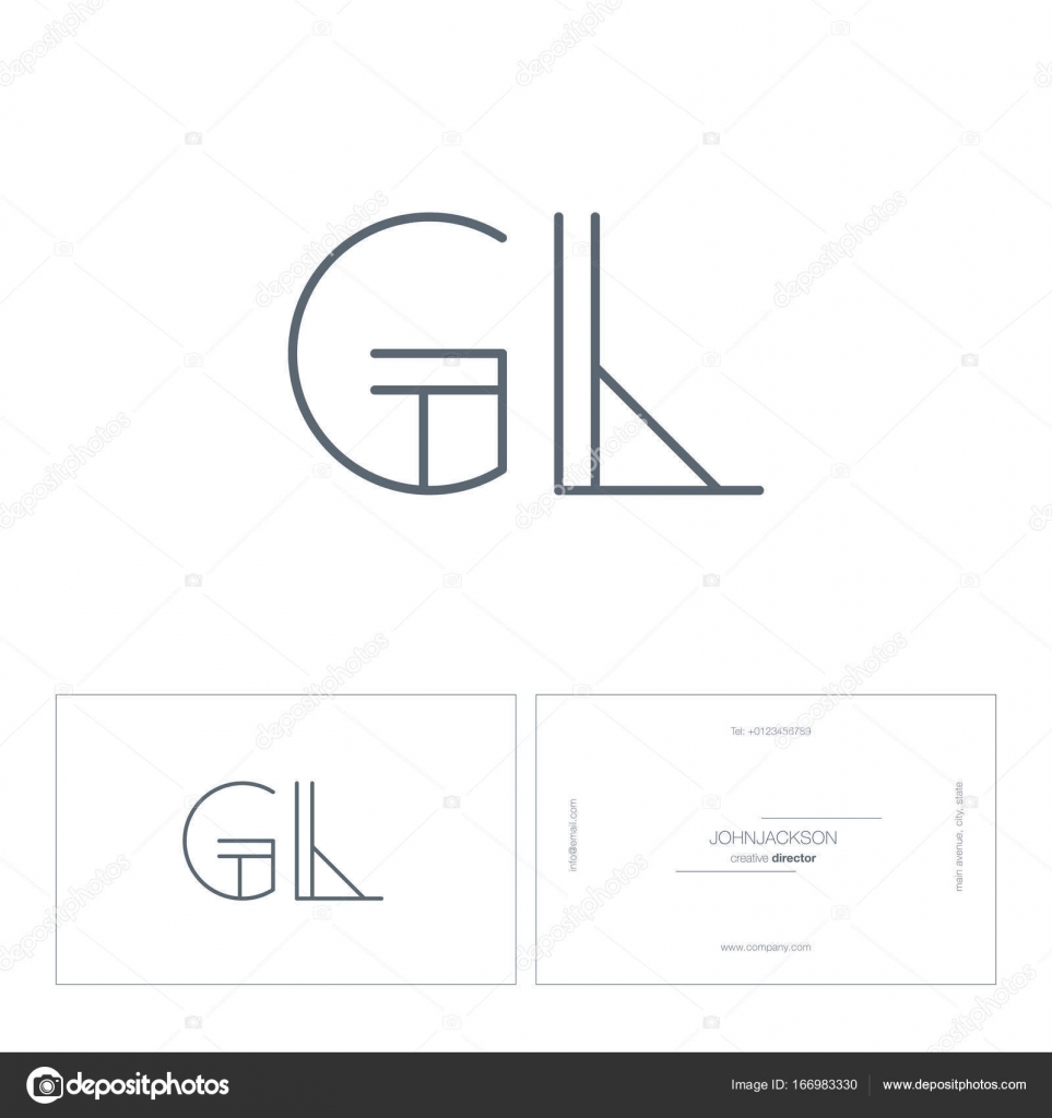 Line joint letters logo GL — Stock Vector © brainbistro #166983330