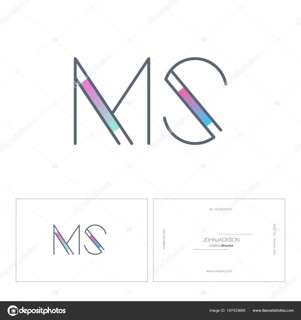 Line letters logo MS — Stock Vector © brainbistro #167433668