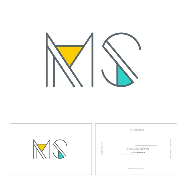 MS connected letters logo — Stock Vector © brainbistro #152062318