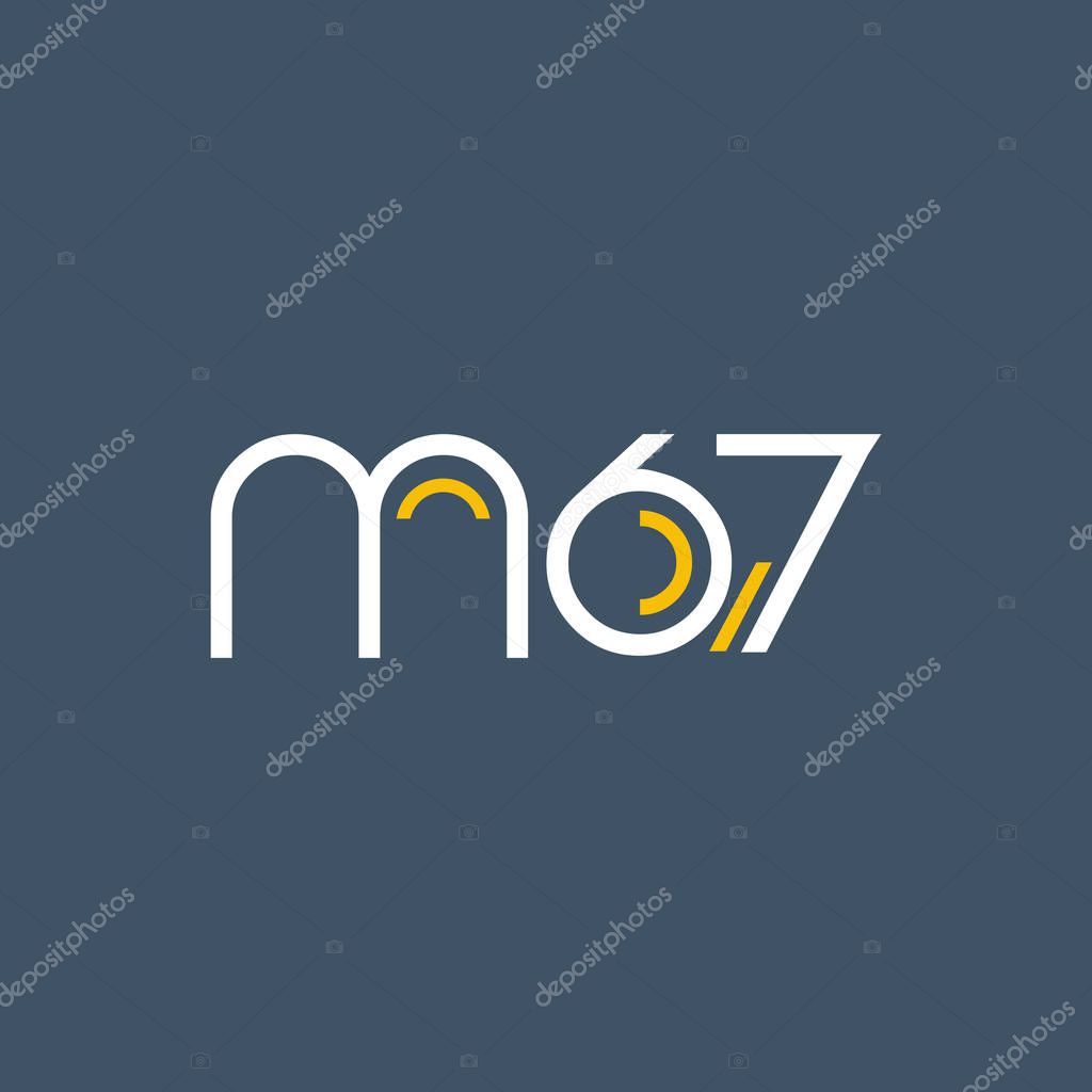 Logotipo número y letra M67 2024