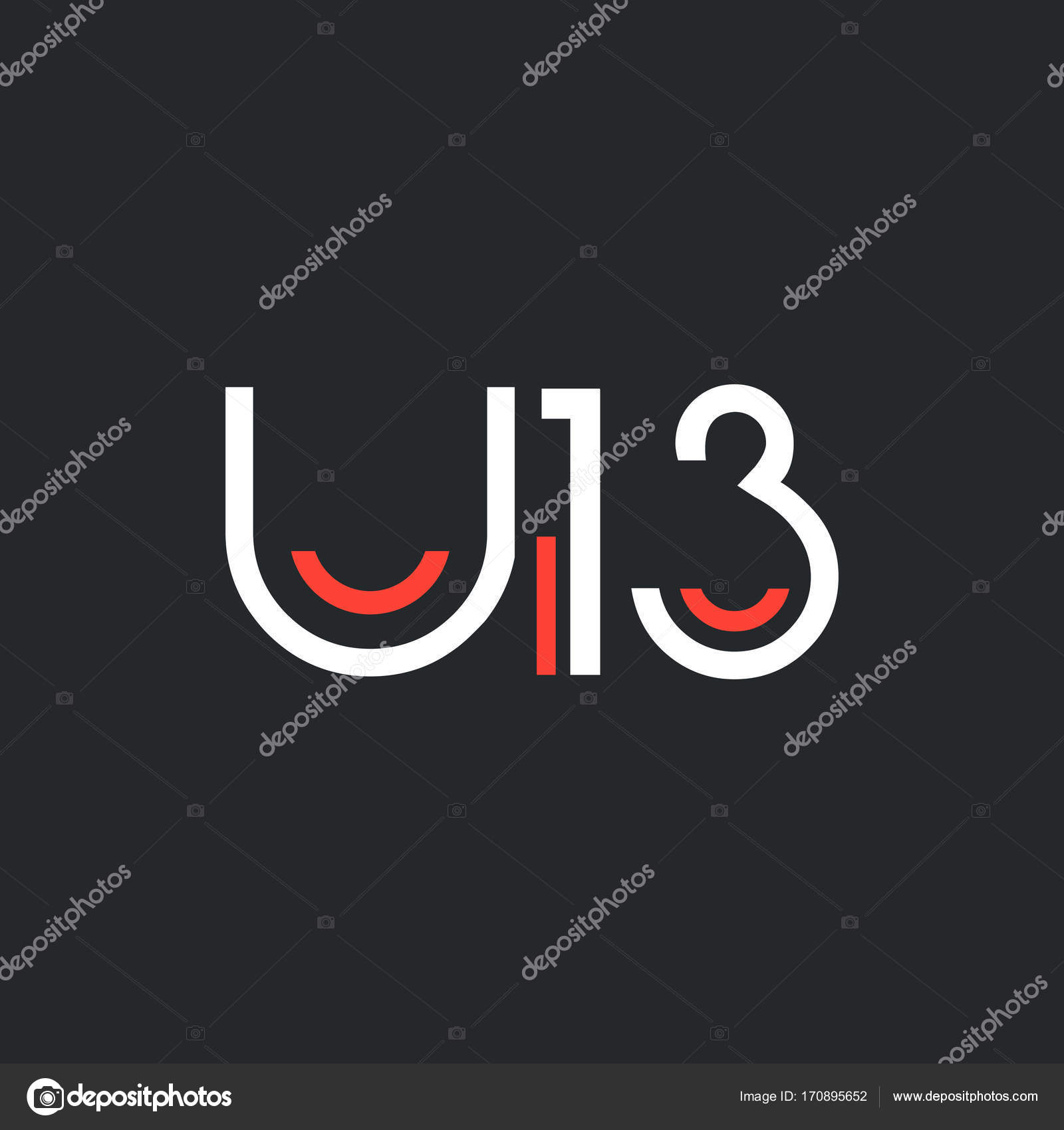 Design of digital logo U13 Stock Vector Image by ©brainbistro #170895652