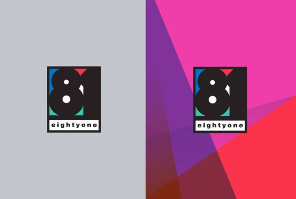 81 Ilustración de vector de logotipo de dígitos audaces 2024