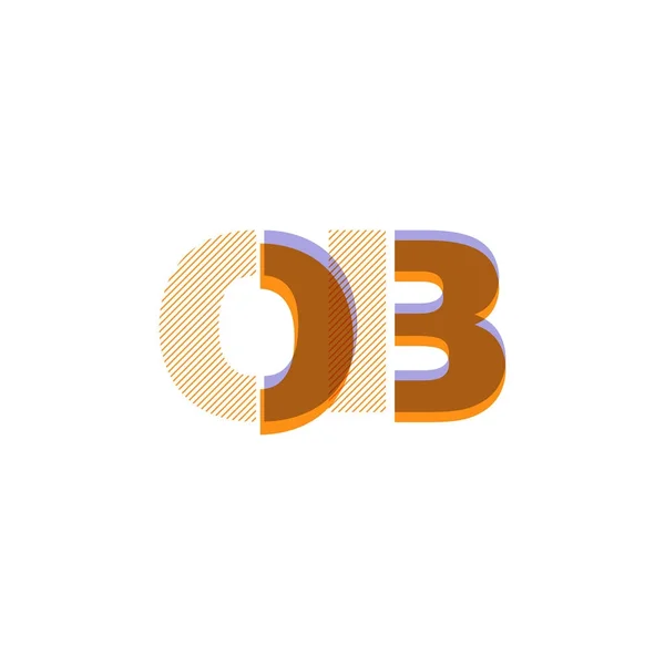 Letter ob logo imágenes de stock de arte vectorial | Depositphotos