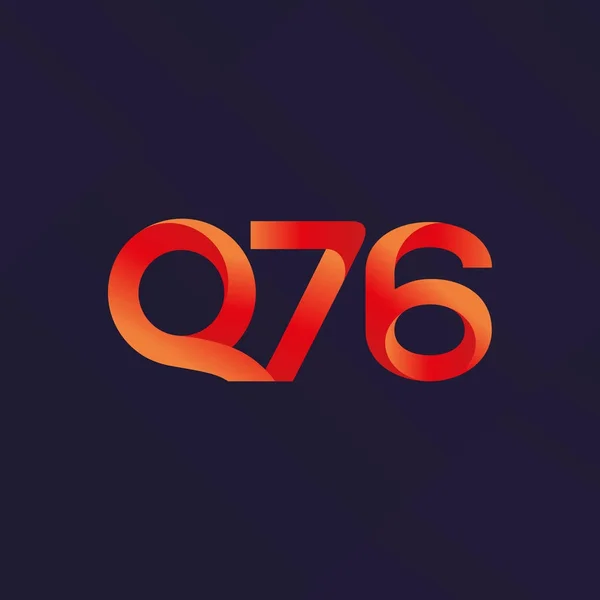 Q73 Joint Letter Number Logo Vector Illustration — Stock Vector ...