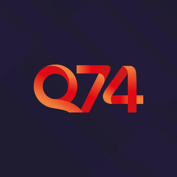 Q73 Joint Letter Number Logo Vector Illustration — Stock Vector ...