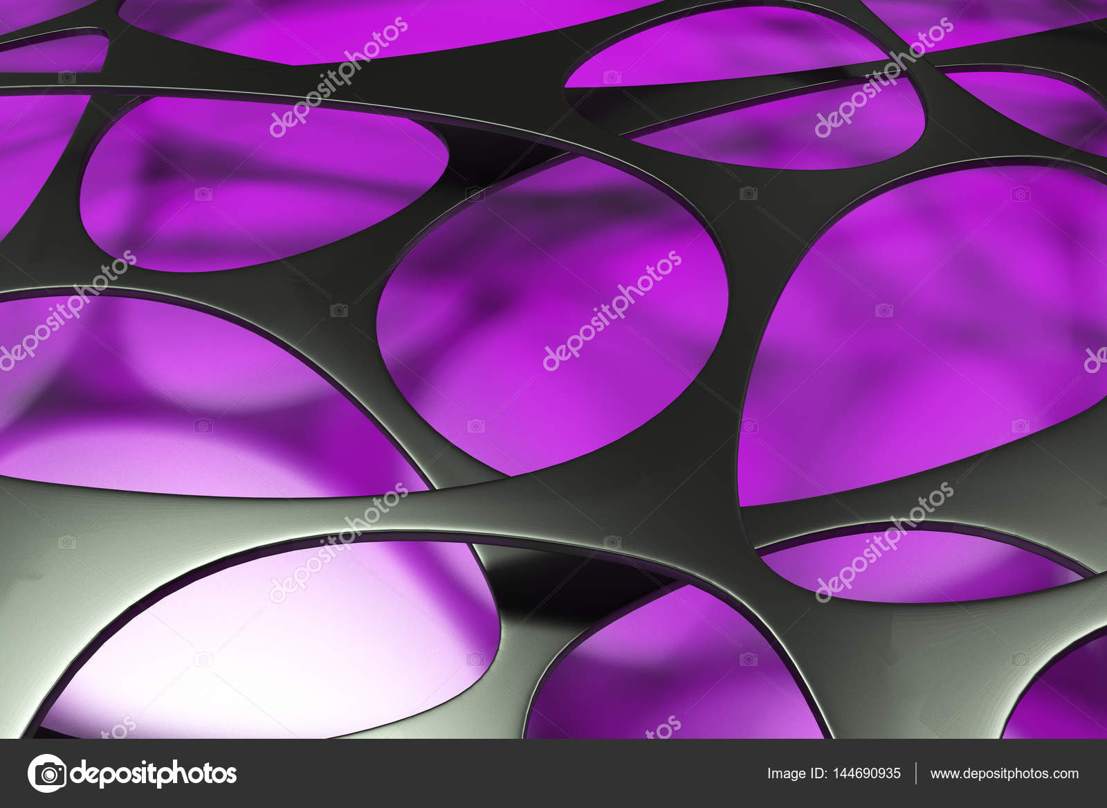 Black 3d voronoi organic structure on colored background — Stock Photo ...