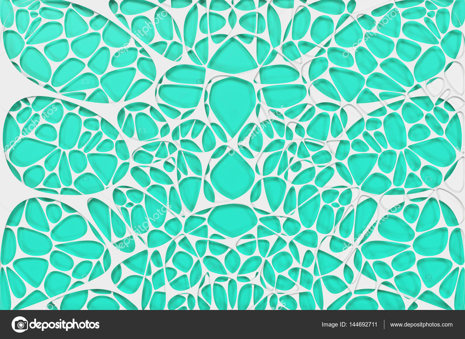 White 3d voronoi organic structure on colored background — Stock Photo ...