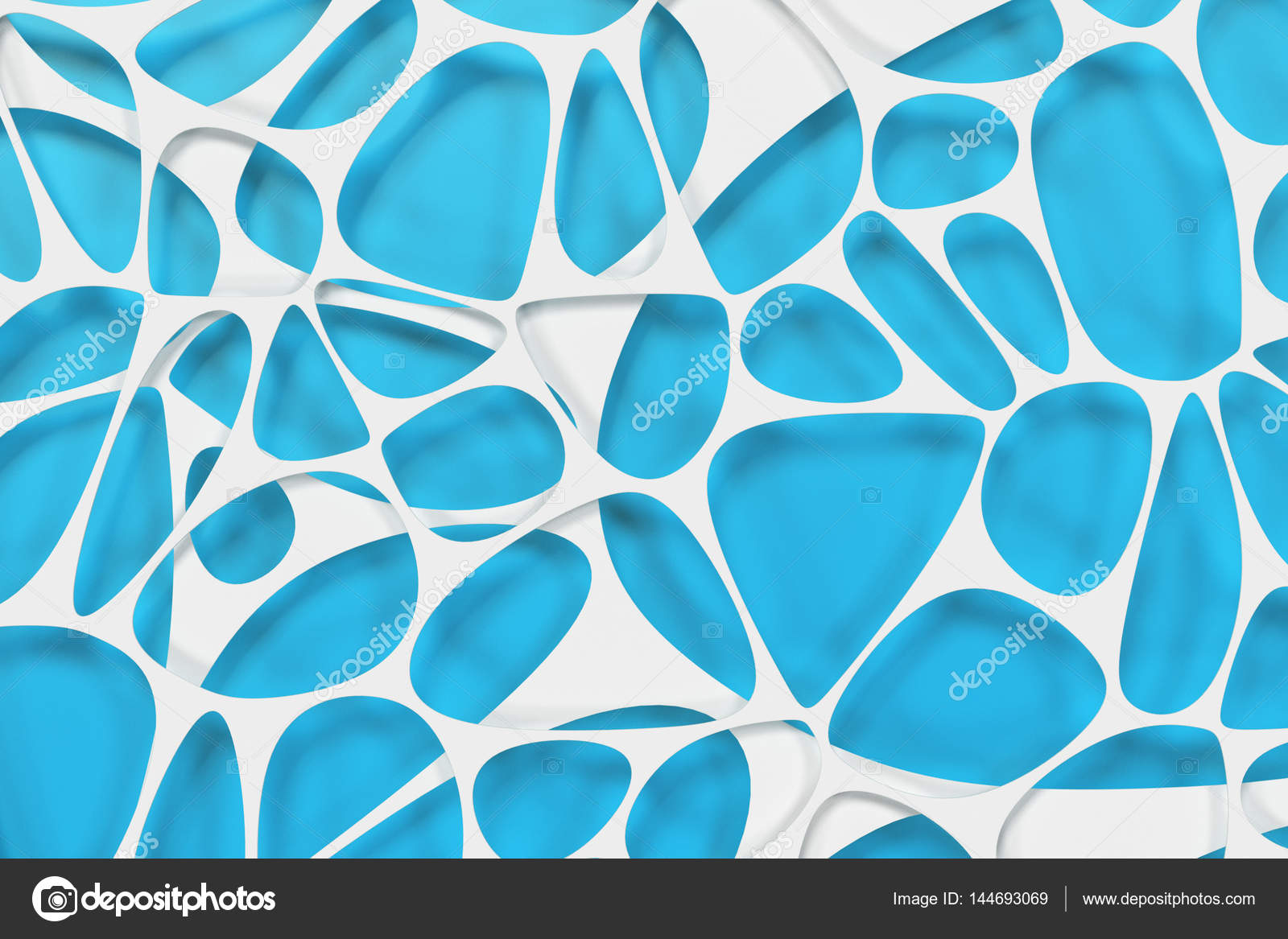 White 3d voronoi organic structure on colored background — Stock Photo ...
