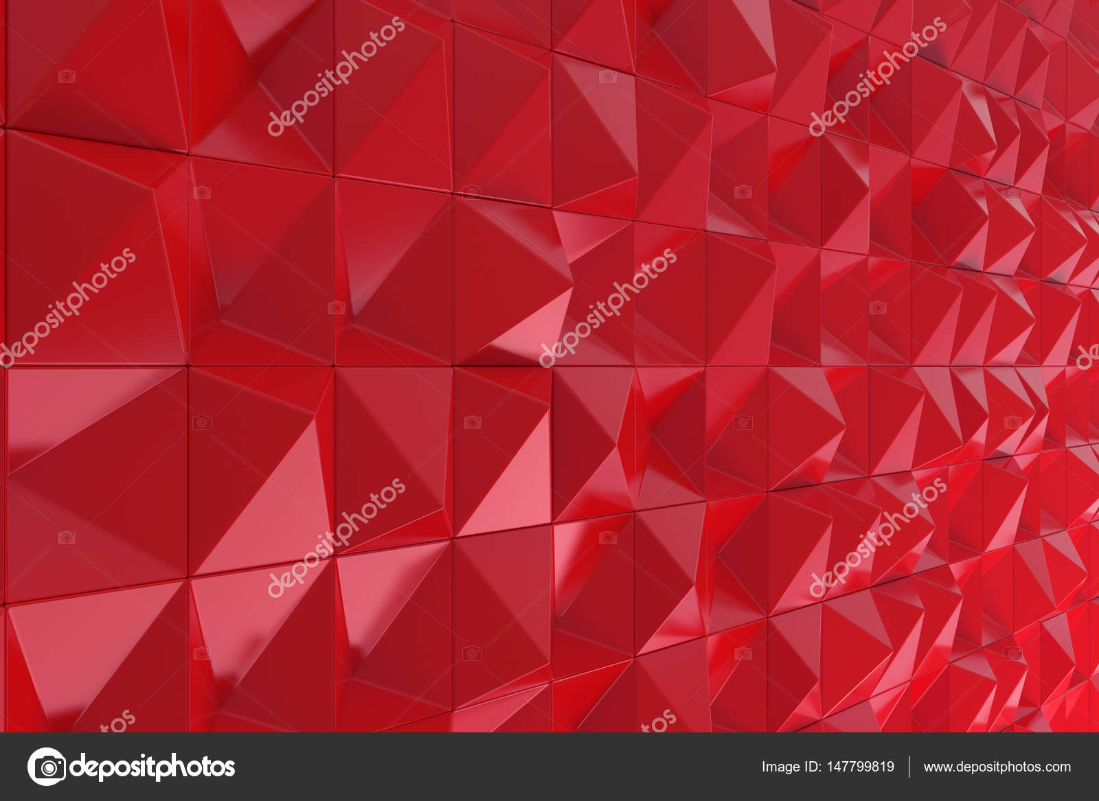Pattern of red pyramid shapes Stock Photo by ©eZebolov 147799819