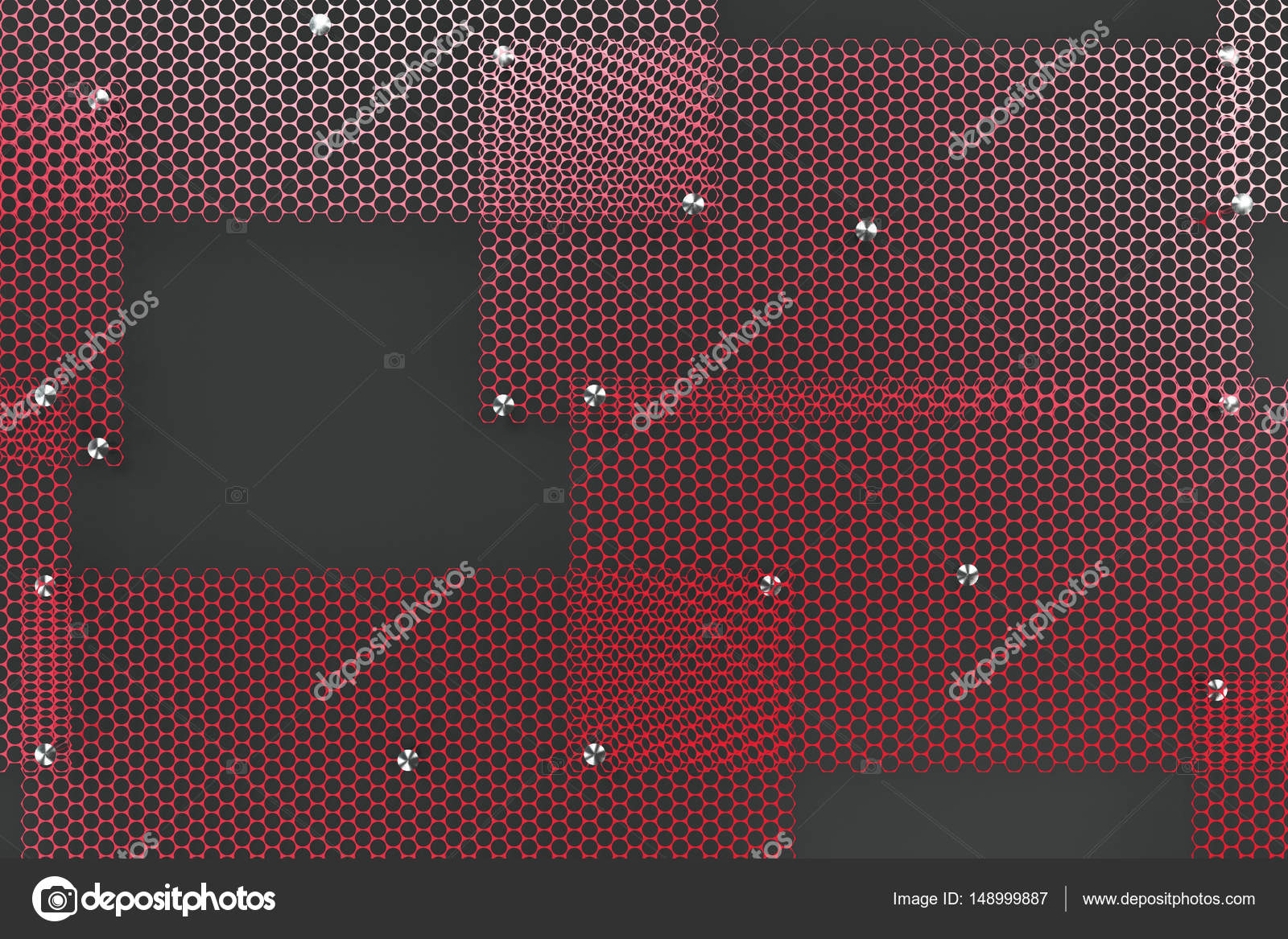 Red circular grates on dark grey background — Stock Photo © eZebolov ...