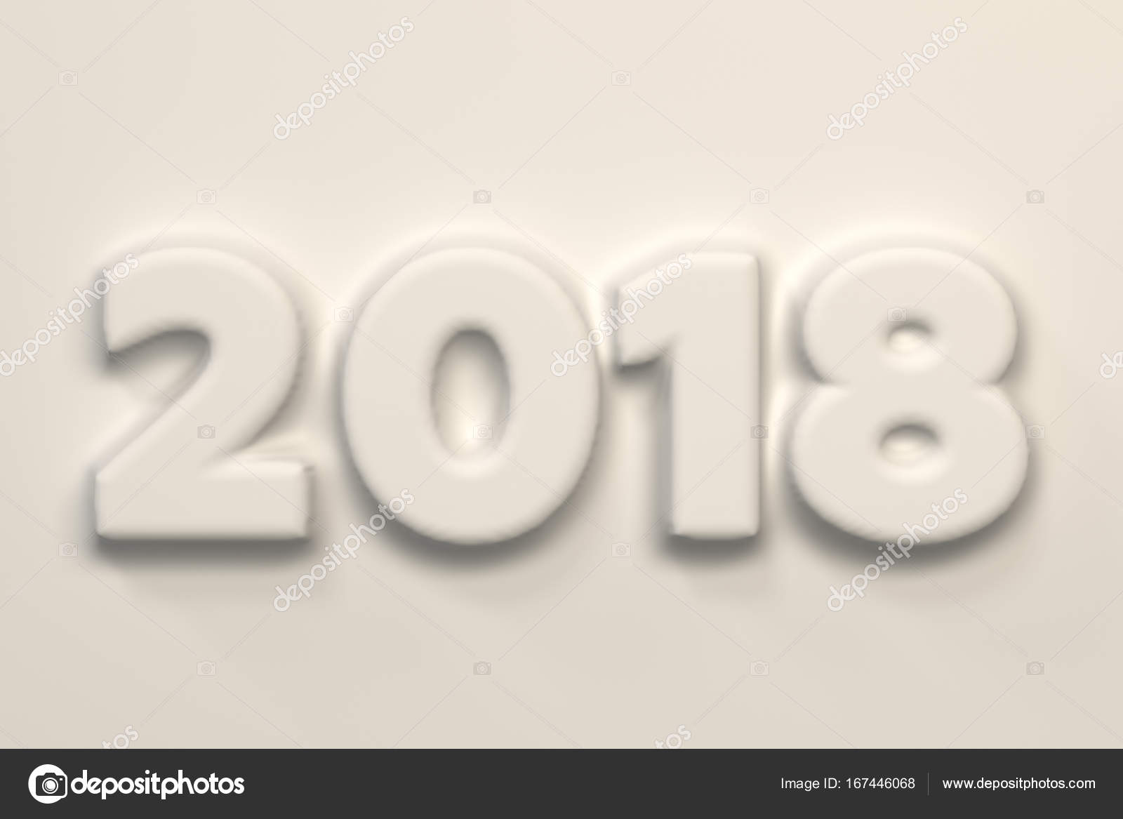 White 2018 number bas-relief — Stock Photo © eZebolov #167446068