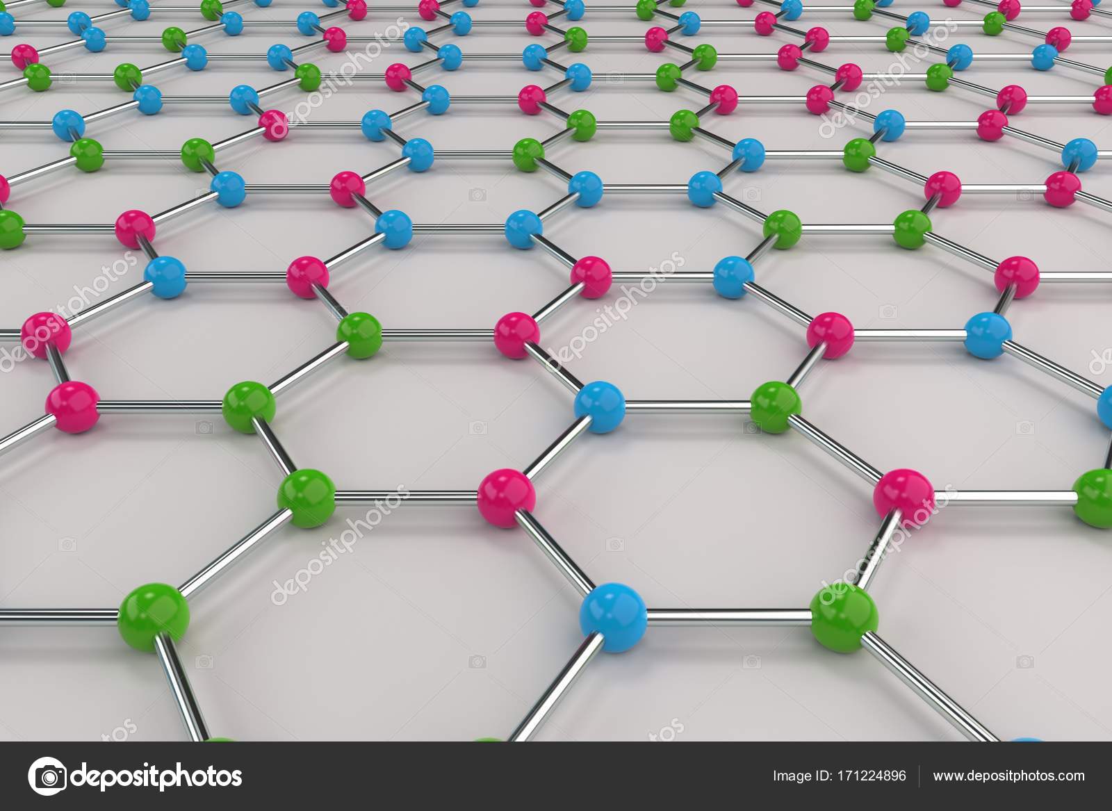 Graphene atomic structure on white background Stock Photo by ©eZebolov ...