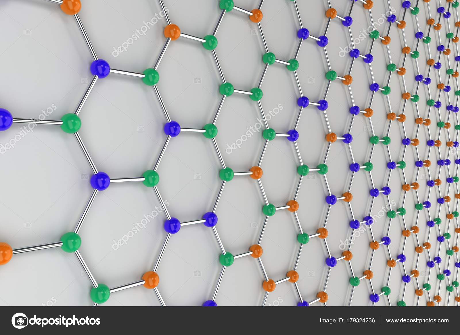 Graphene atomic structure on white background Stock Photo by ©eZebolov ...