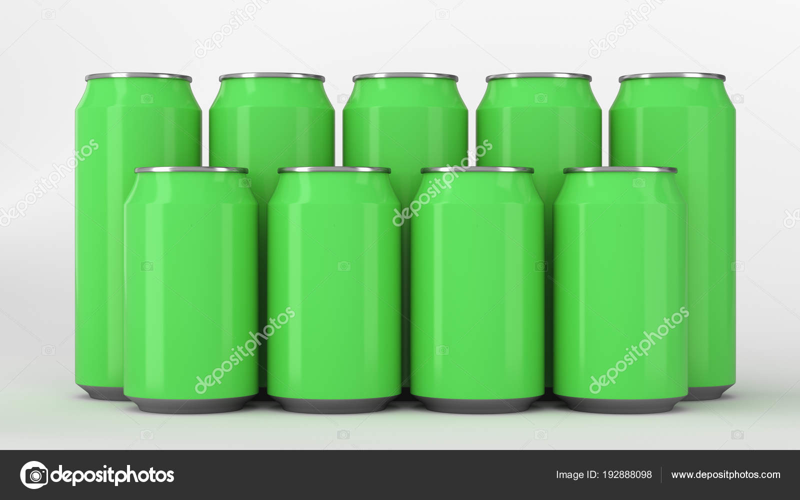 Blank Green Soda Can