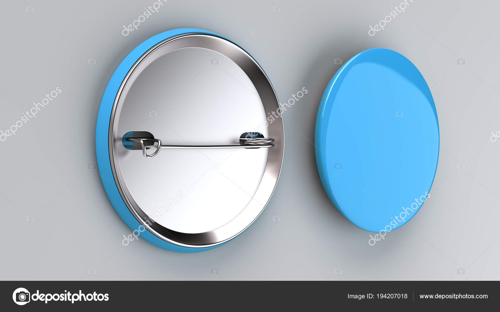 Blank blue badge on white background — Stock Photo © eZebolov #194207018