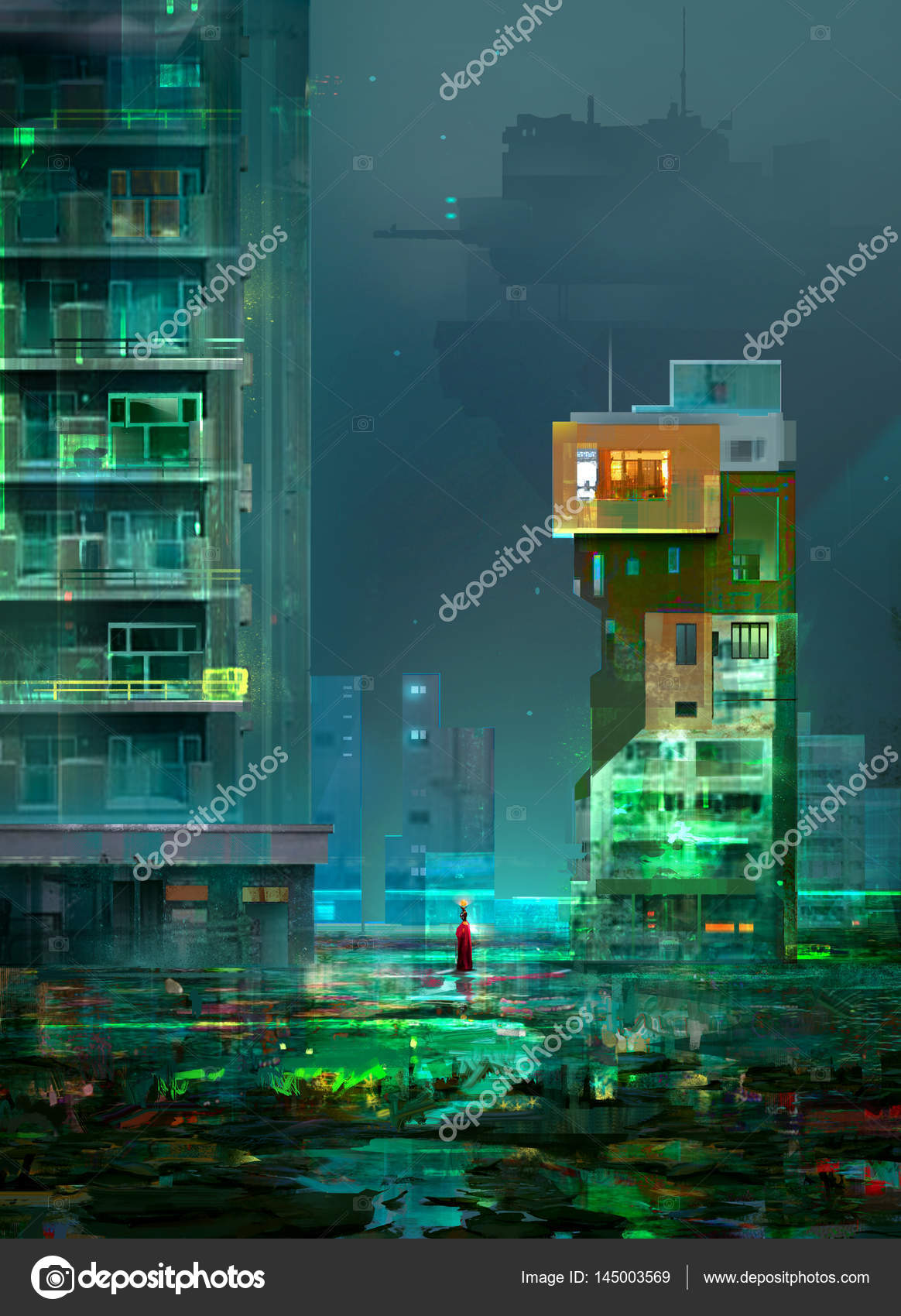 Future Cityscape Drawing