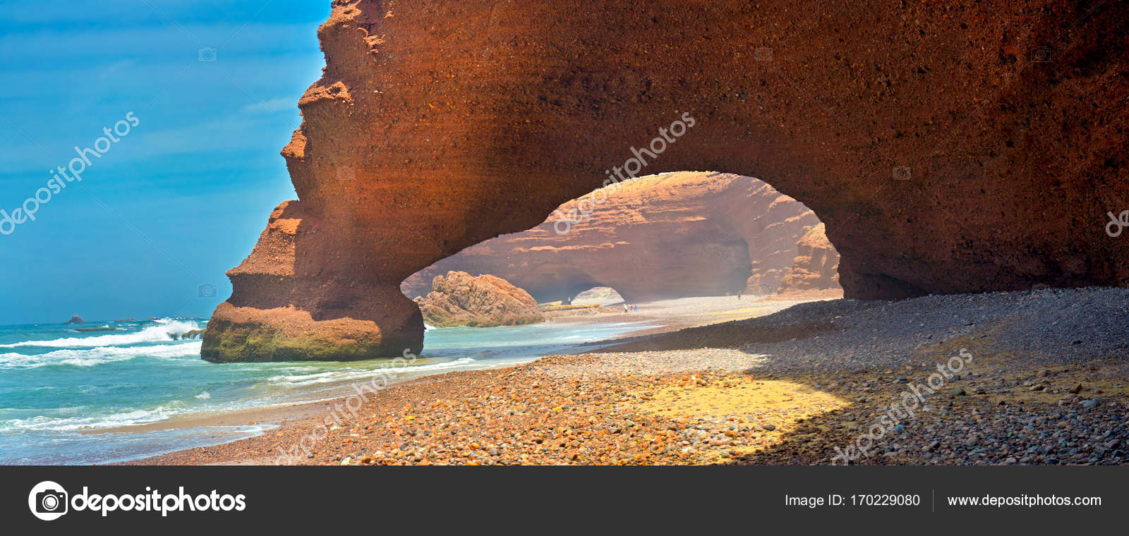 Huge Natural Arches Atlantic Coast Morocco Stock Photo by ©fotosaga ...