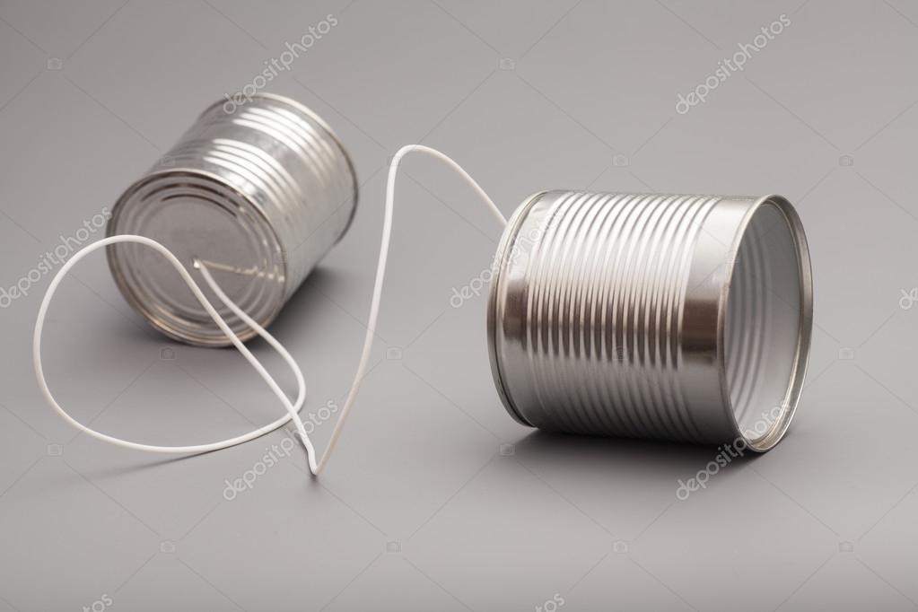 Tin can phone.communication concept — Stock Photo © yurchello_108 ...