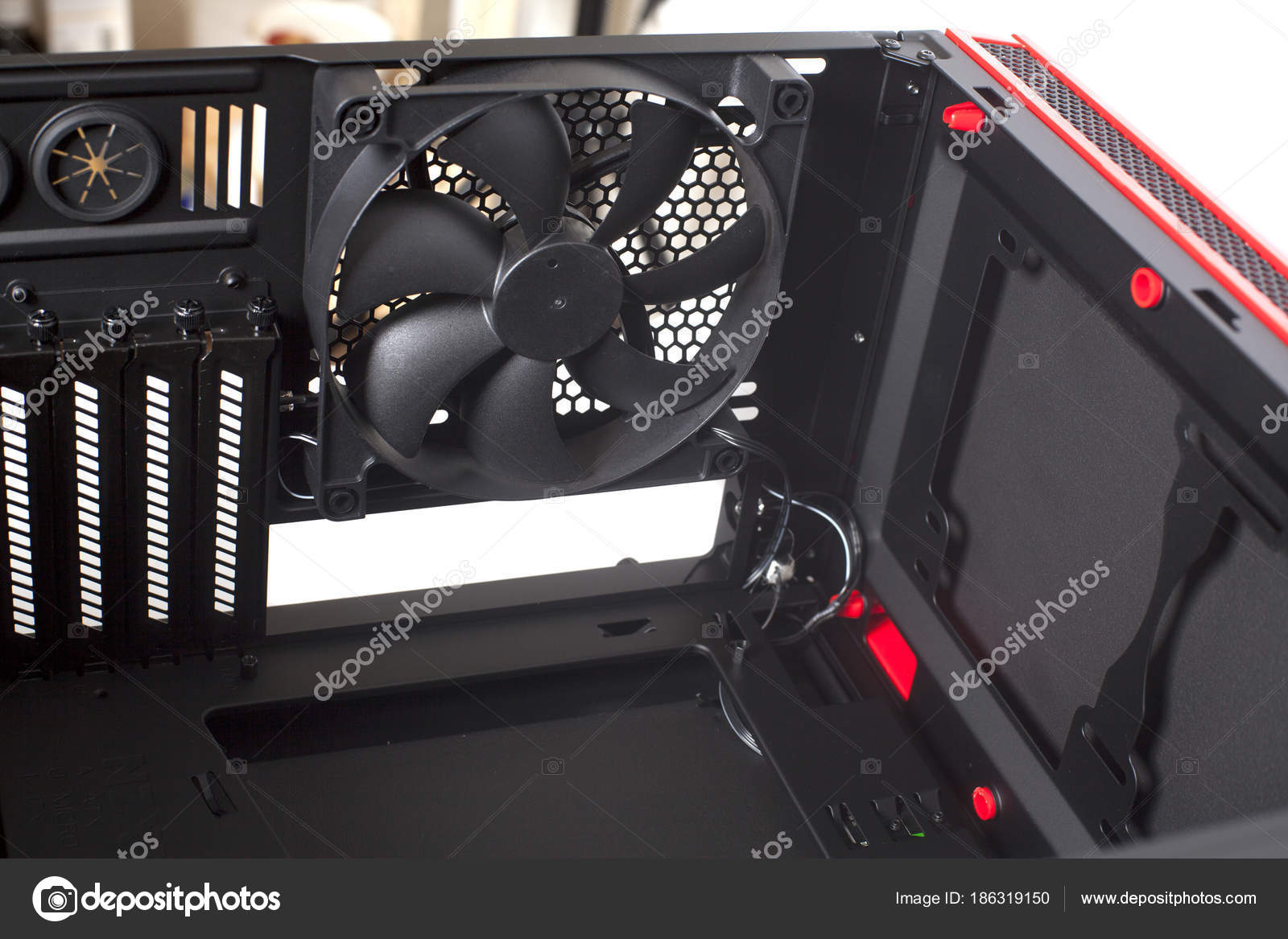 Desktop Empty Computer Case with Cooler Fan Stock Photo by ©yurchello ...
