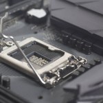 Intel LGA 1151 cpu socket on motherboard Computer PC Stock Photo by ...