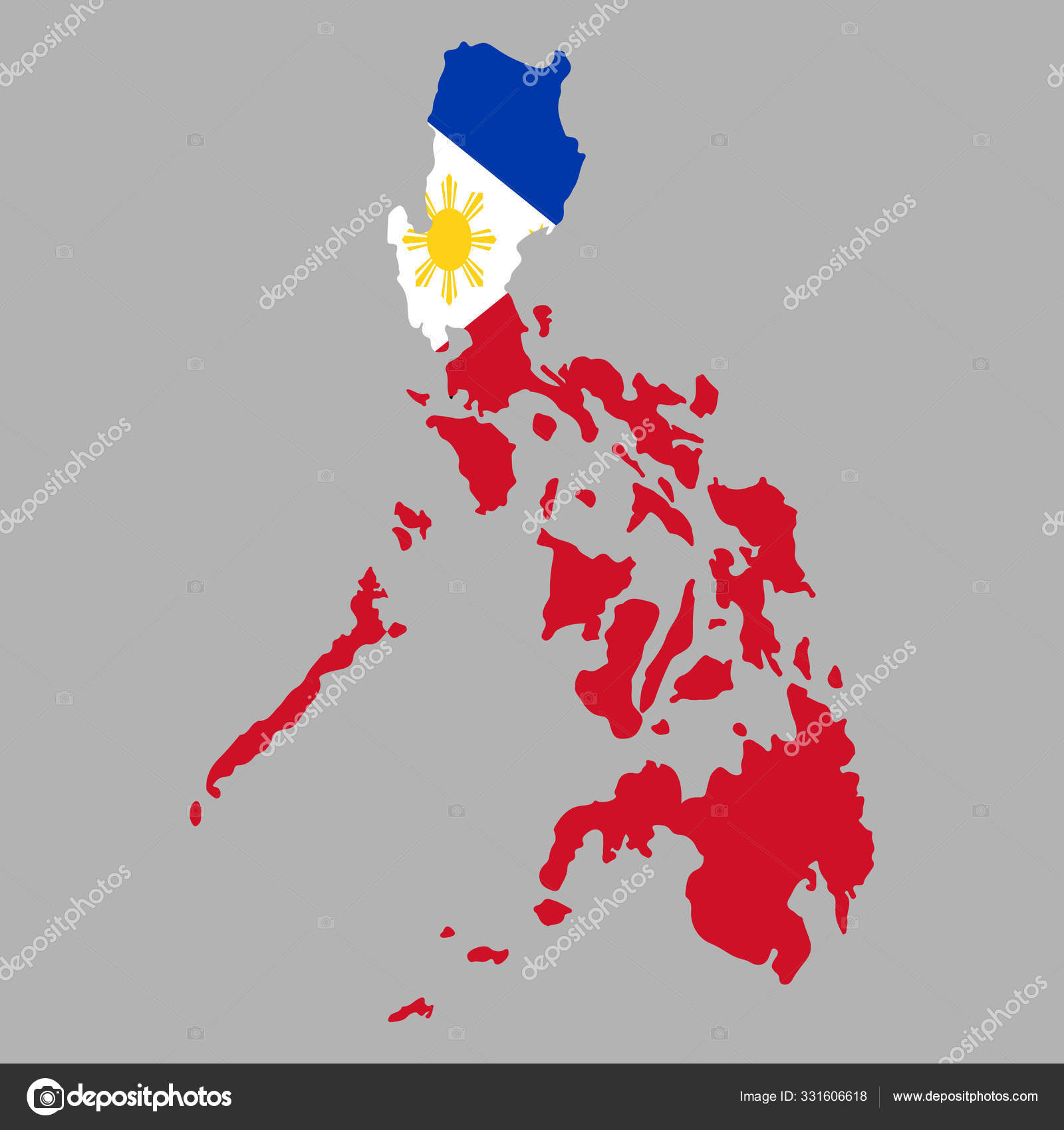 Philippines Map flag Vector illustration eps 10 Stock Vector by ...