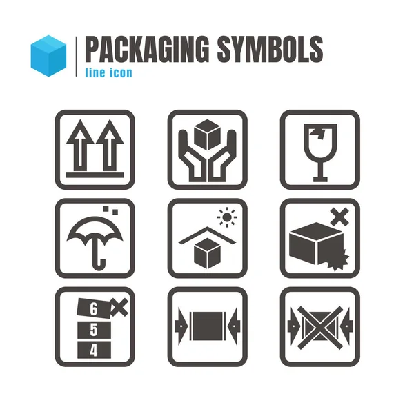 Cardboard packaging symbols Vector Art Stock Images | Depositphotos