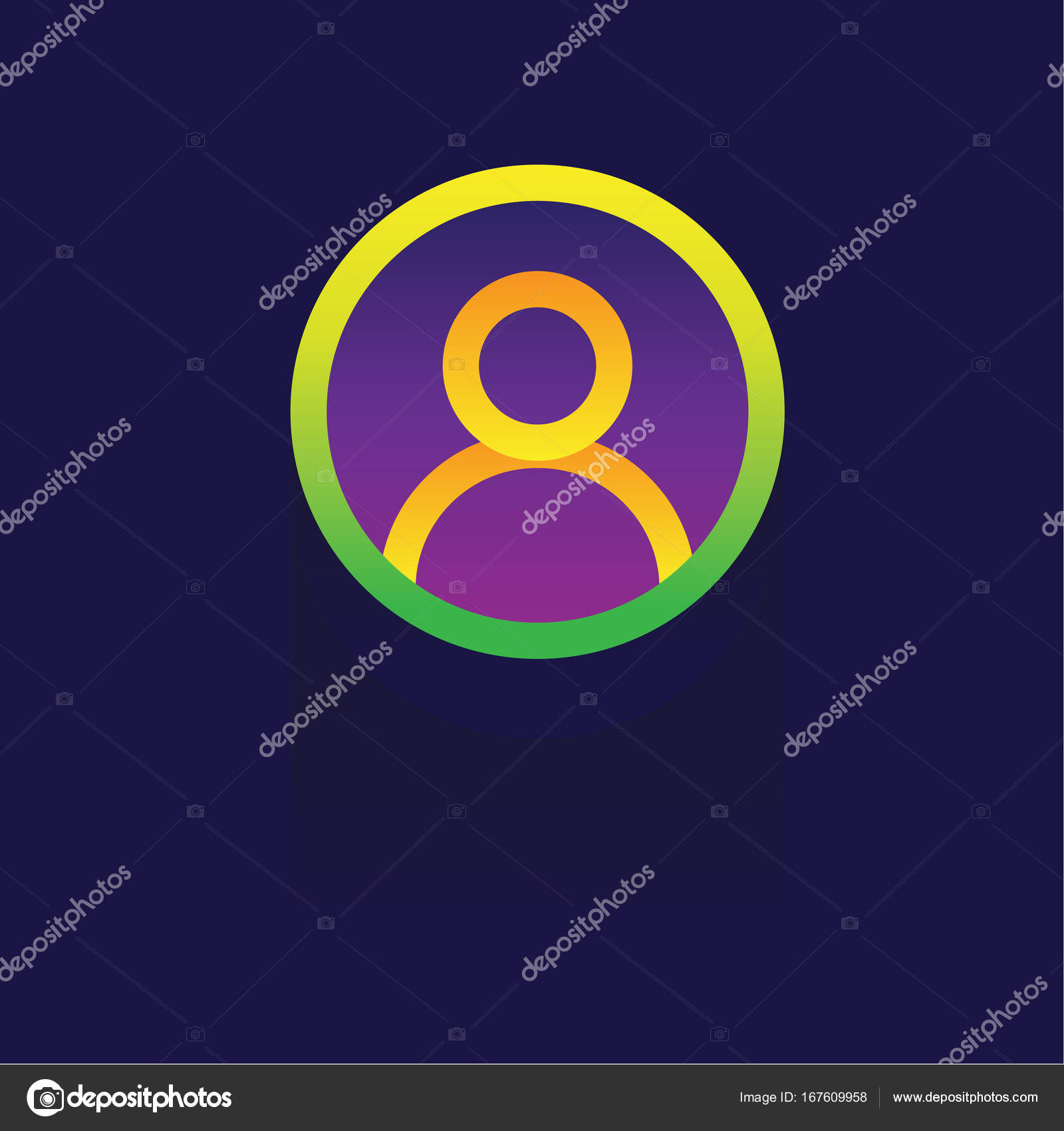 User icon. web sign on blue background. vector illustration. log Stock ...