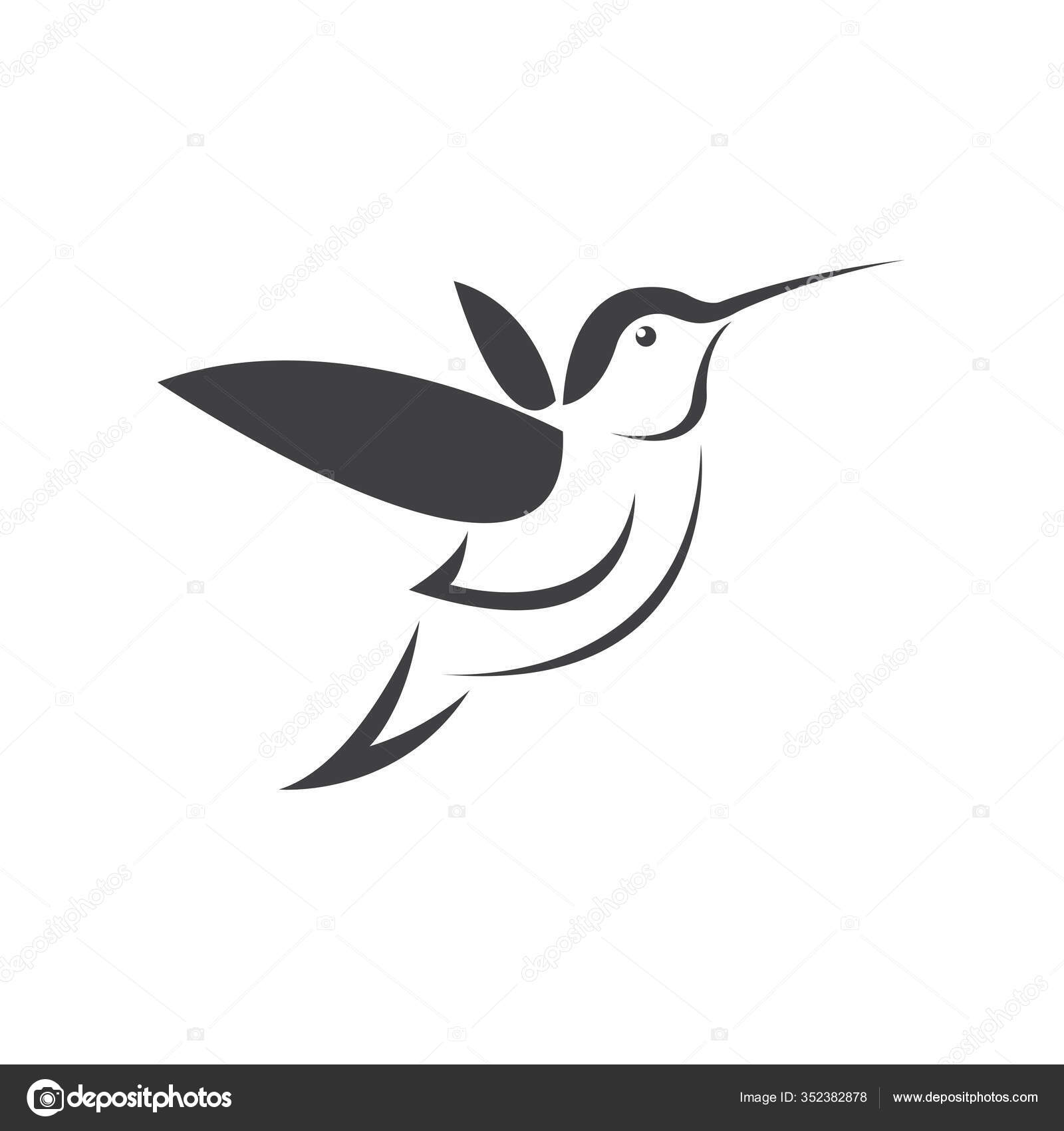Vector Image Hummingbird Design White Background Icon Symbol ...