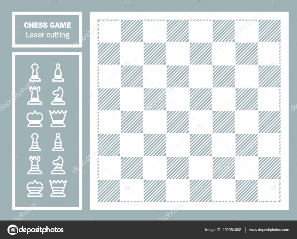 Chess game decorative laser cut. Geometric ornament. chessboard and ...