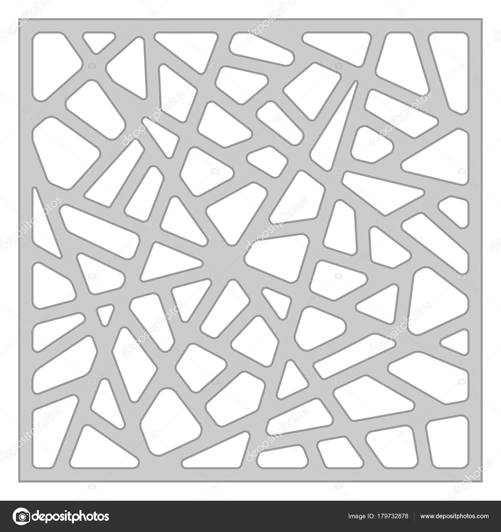 Template for cutting. Abstract line pattern. Laser cut. Ratio 1:1 ...