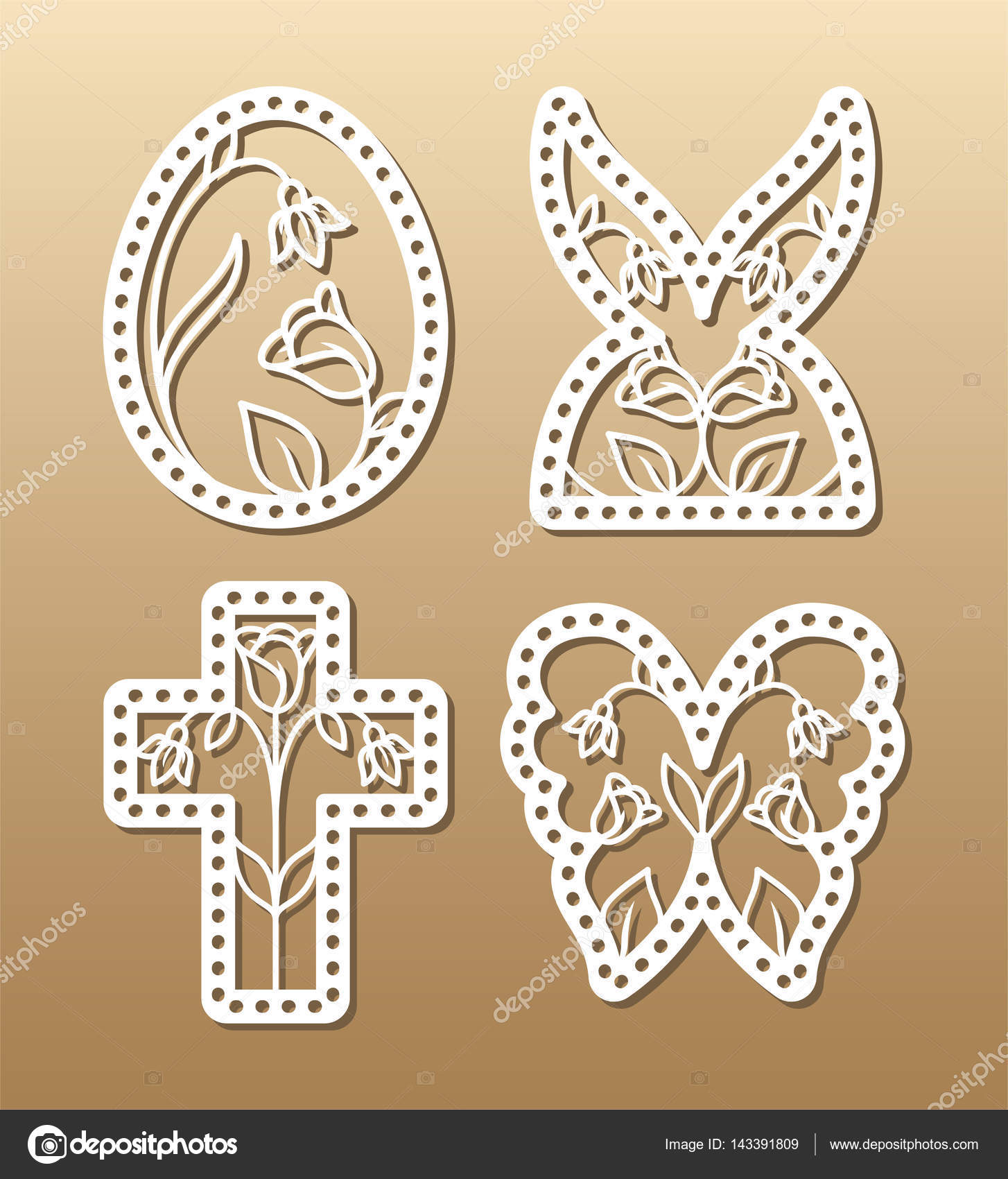Easter laser cutting ⬇ Vector Image by © midonova.tamara | Vector Stock ...