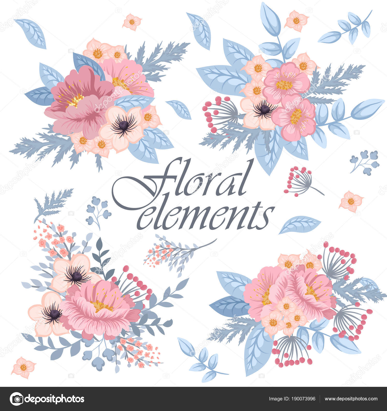 Hermoso Diseño Floral Ilustración Vectorial Vector de stock por ©Doodle ...