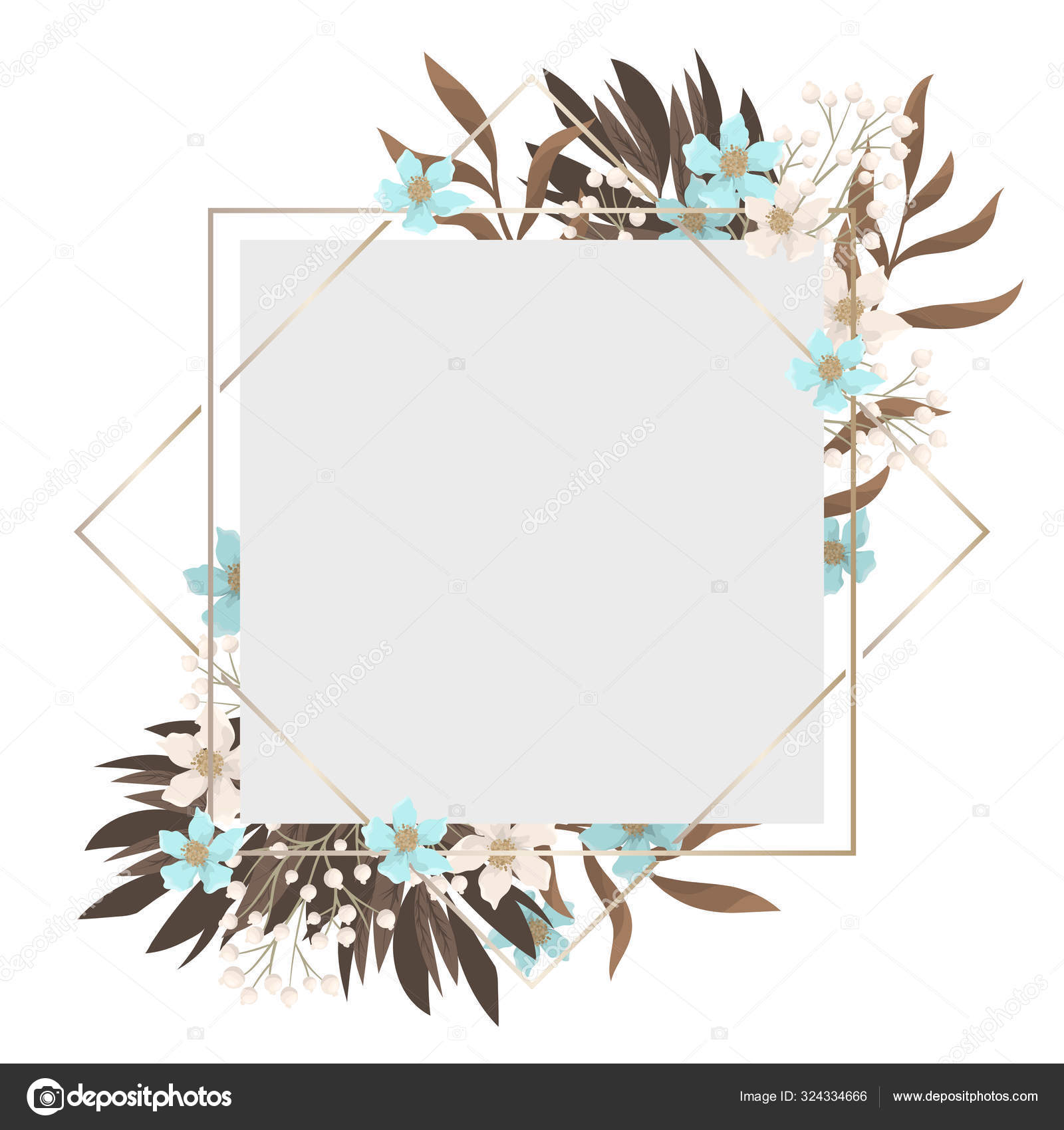 White Floral Background Flower Border Stock Vector by ©Doodle_flower ...
