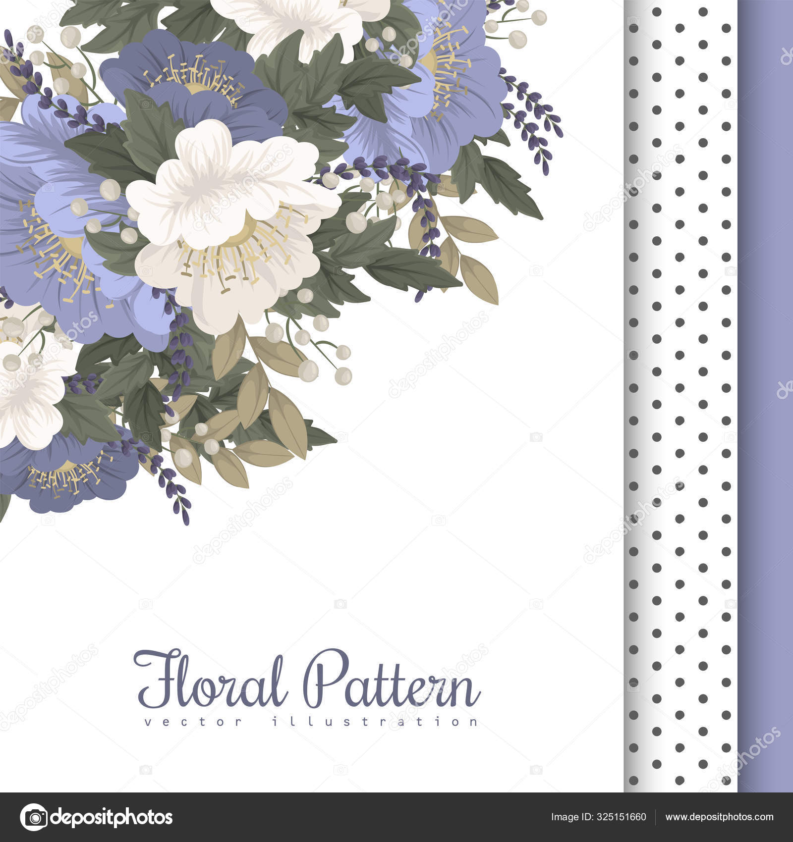 Floral border background - light blue flowers Stock Vector Image by ...