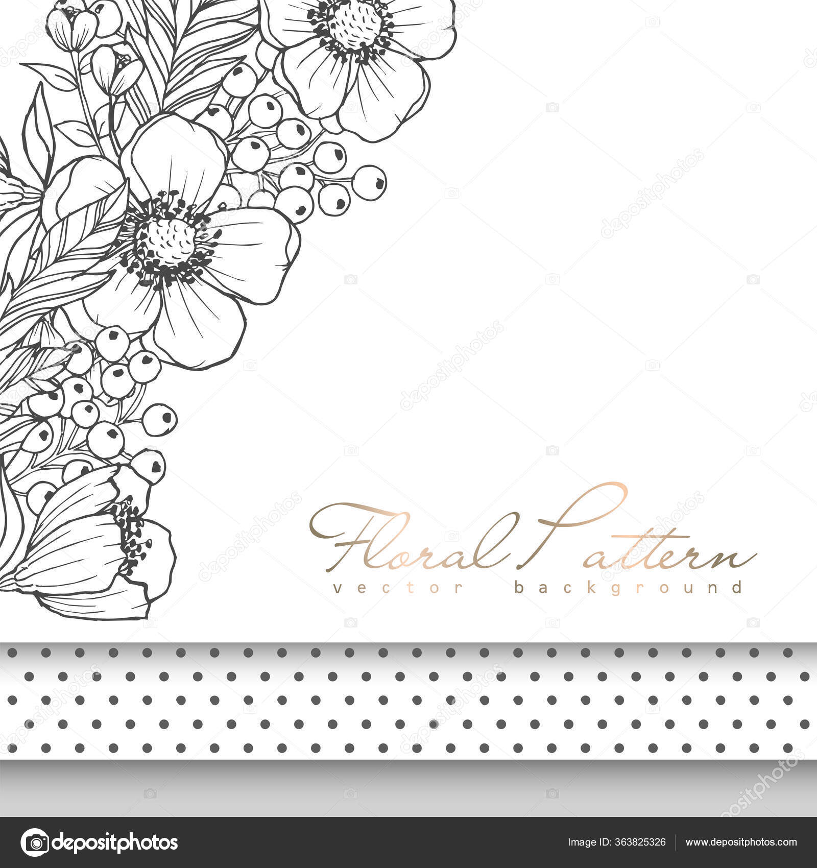 Black And White Flower Border Clip Art
