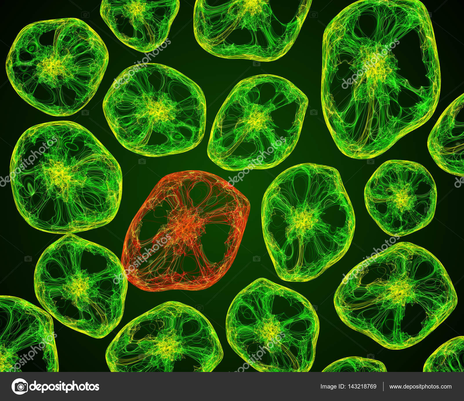 Life under the microscope of cells — Stock Photo © ocean-fo@yandex.ru ...
