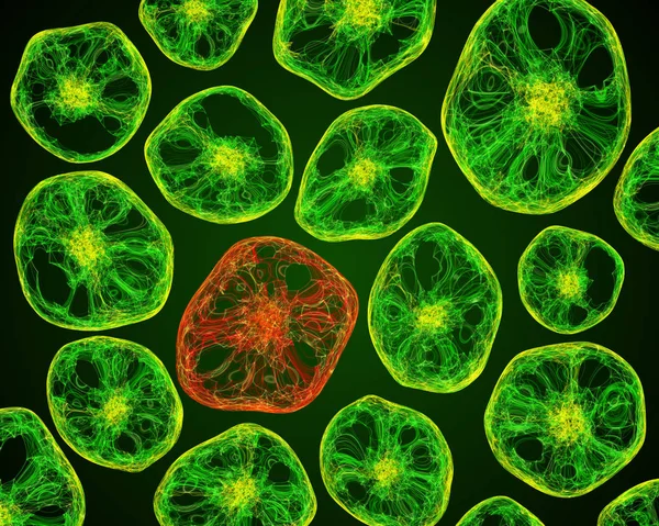 Life under the microscope of cells — Stock Photo © ocean-fo@yandex.ru ...