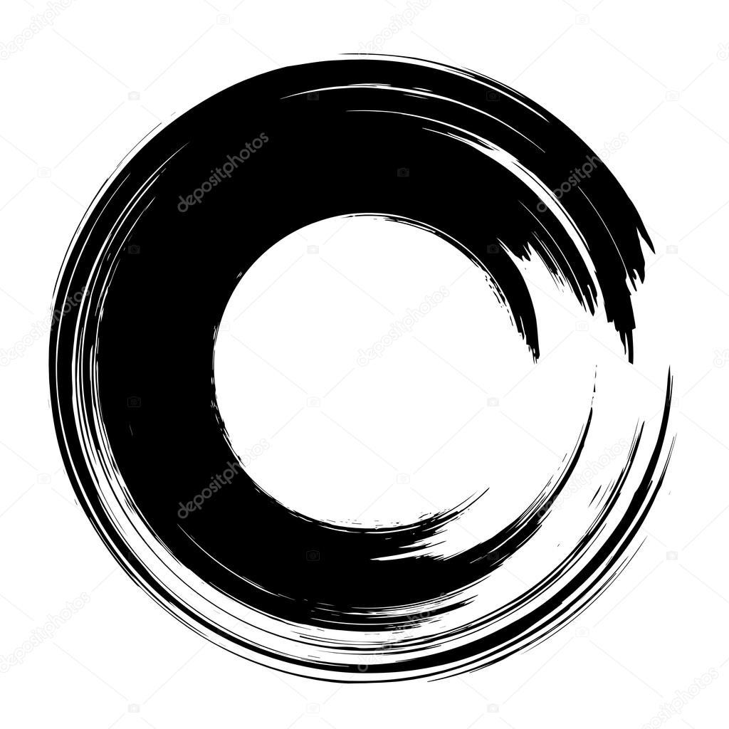Grunge paintbrush circle — Stock Vector © bananUlya #126974552