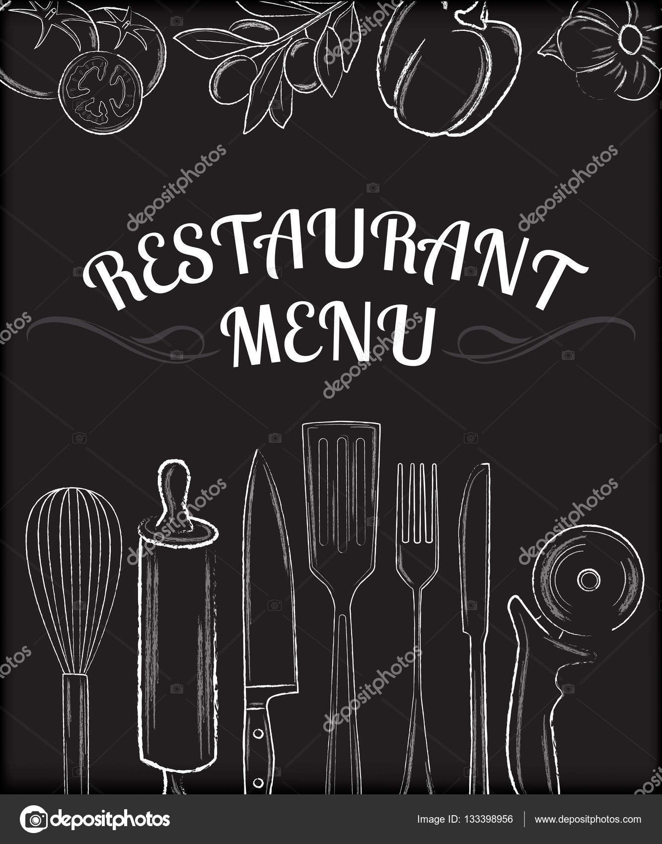 Primera página del menú del restaurante vector, gráfico vectorial ...