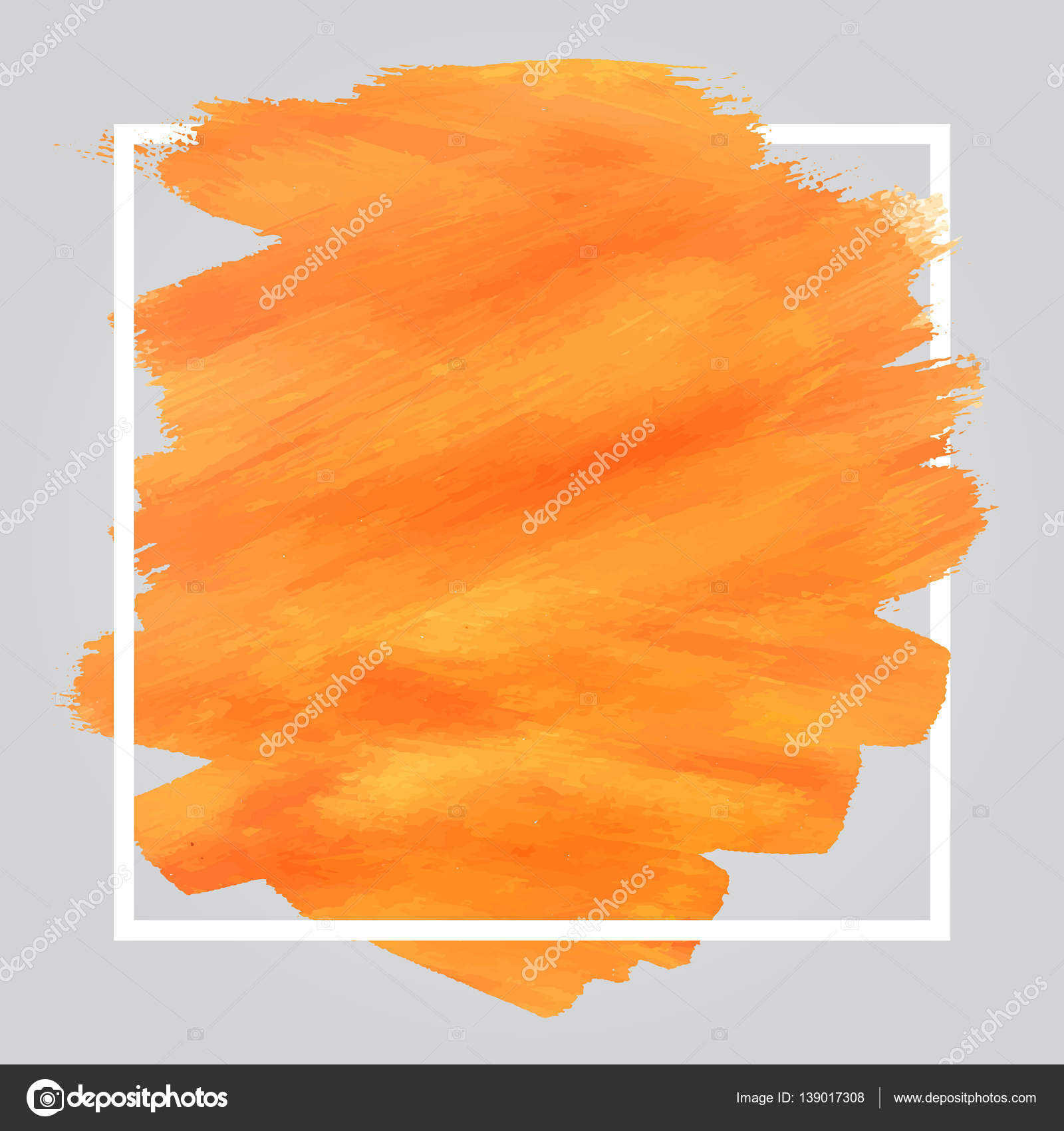 Watercolor poster template orange Stock Vector Image by ©bananUlya ...