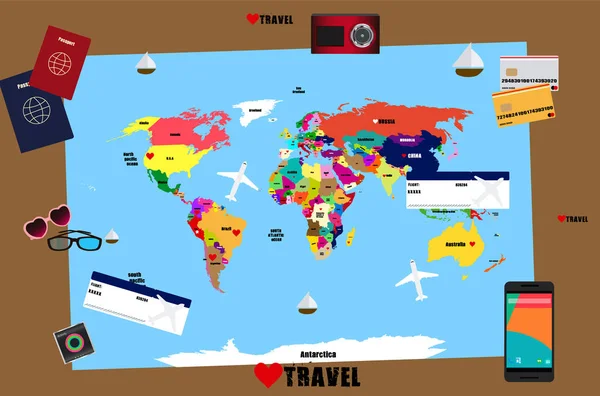 World travel map Stock Photos, Royalty Free World travel map Images ...
