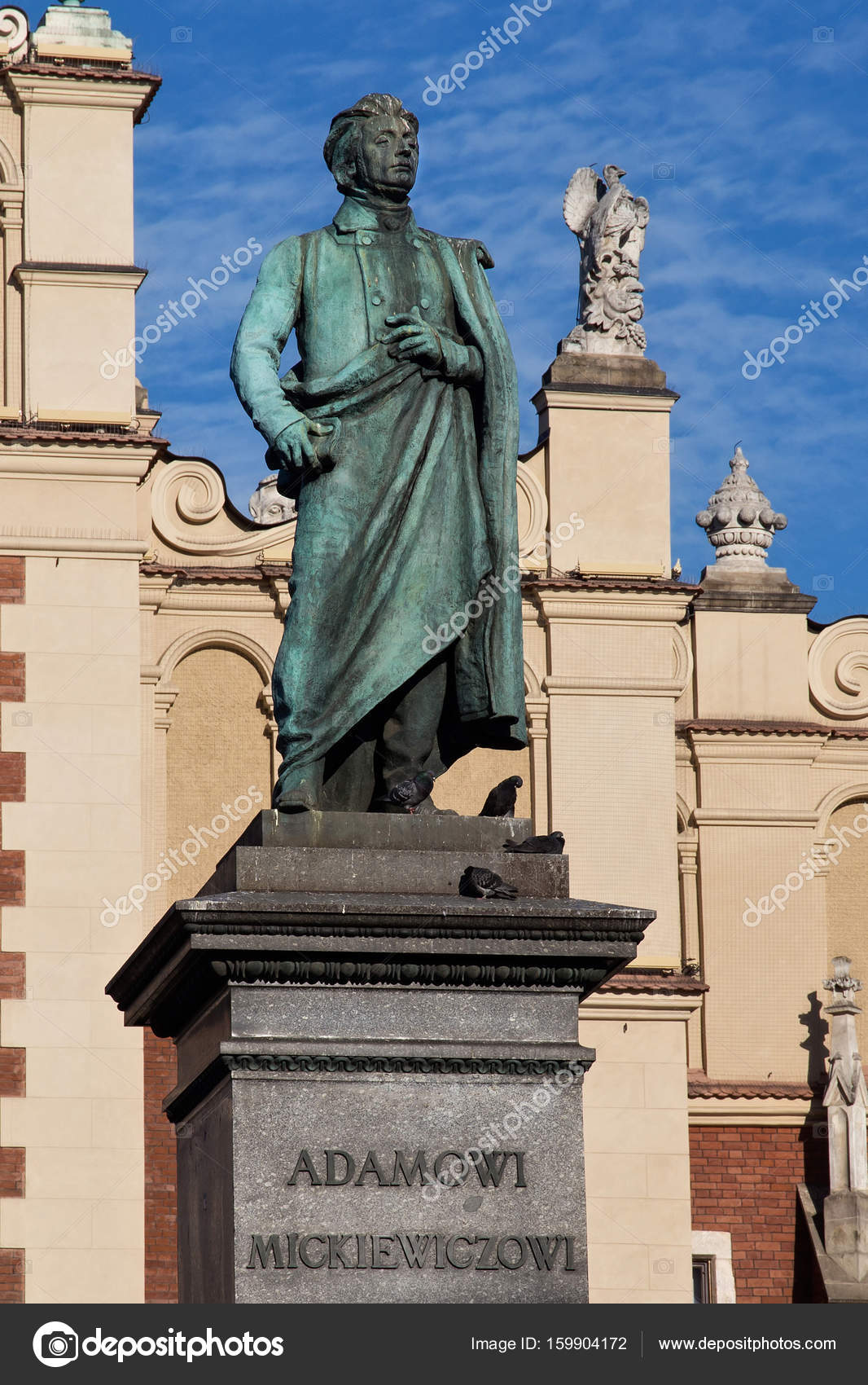 Adam Mickiewicz Monument in Krakow. Stock Photo by ©Kutredrig 159904172