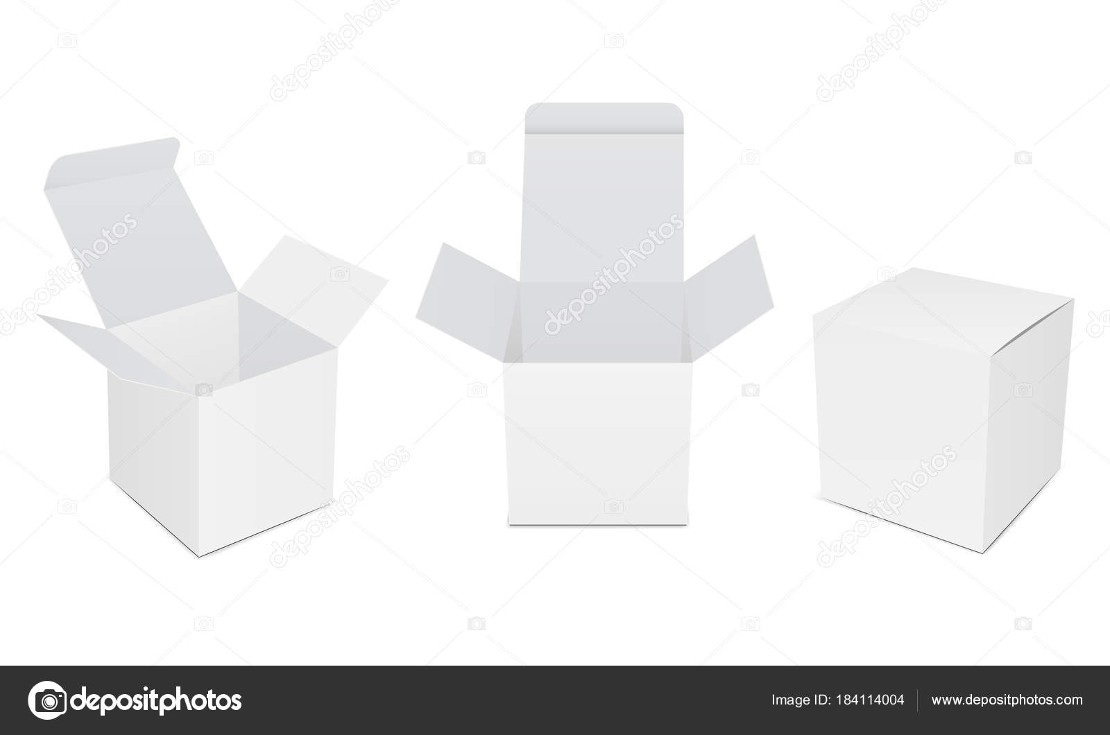 Blank white product packaging boxes Stock Vector by ©EvgeniyZimin 184114004