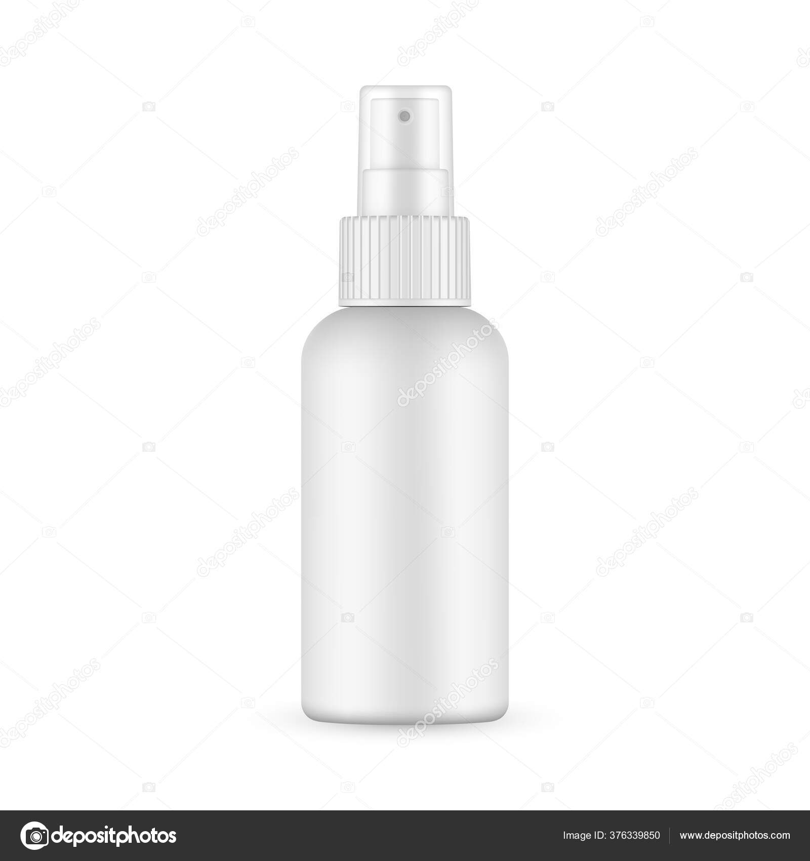Spray Bottle Transparent Cap Mockup Isolated White Background Front ...